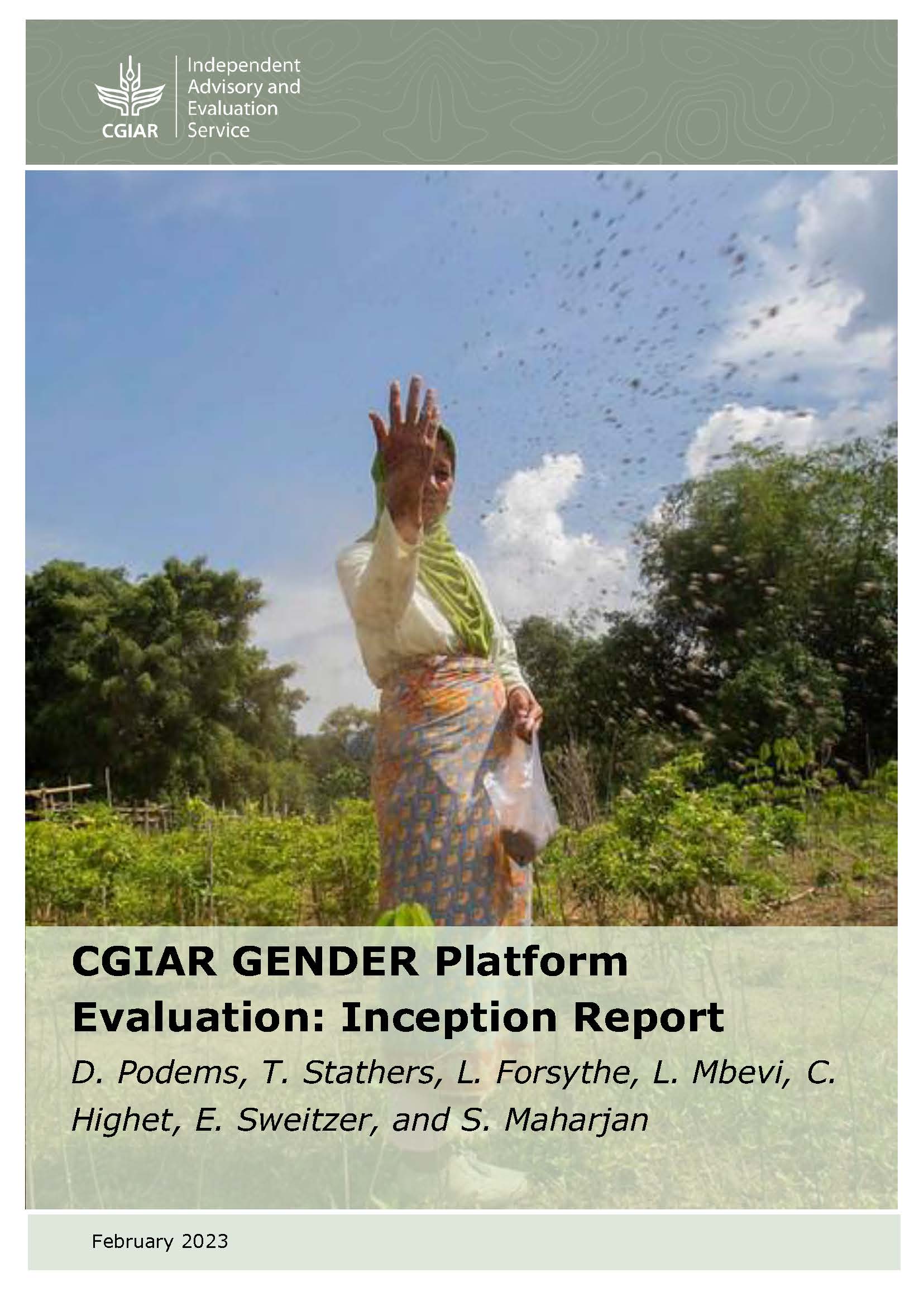 Cgiar Gender Platform Evaluation Inception Report Iaes Cgiar